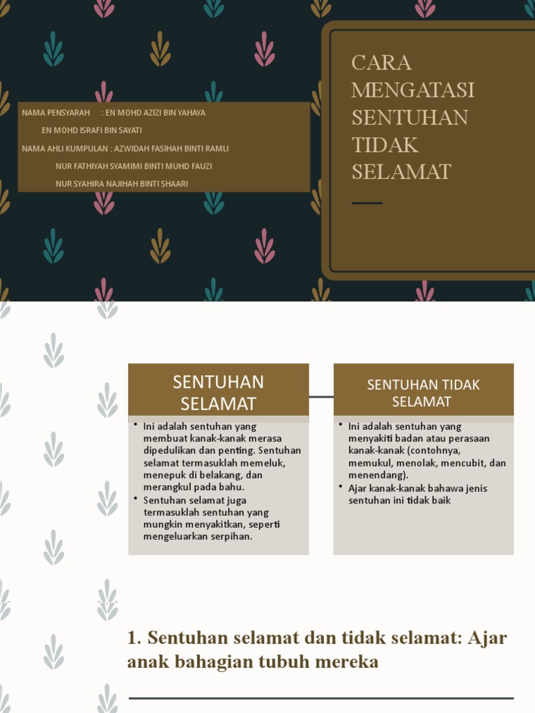 Cara Mengatasi Sentuhan Tidak Selamat | PDF