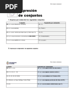 Expresión de Conjuntos - Unidad 2 - Actividad 1 | PDF