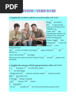 Exercises on the Verb "To Be" | PDF | Linguistic Typology | Cognitive ...