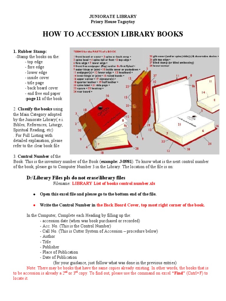 How To Accession Library Books: Juniorate Library Priory House Tagaytay ...