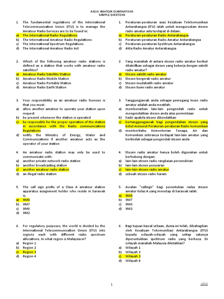 Soalan Radio Amatur | PDF