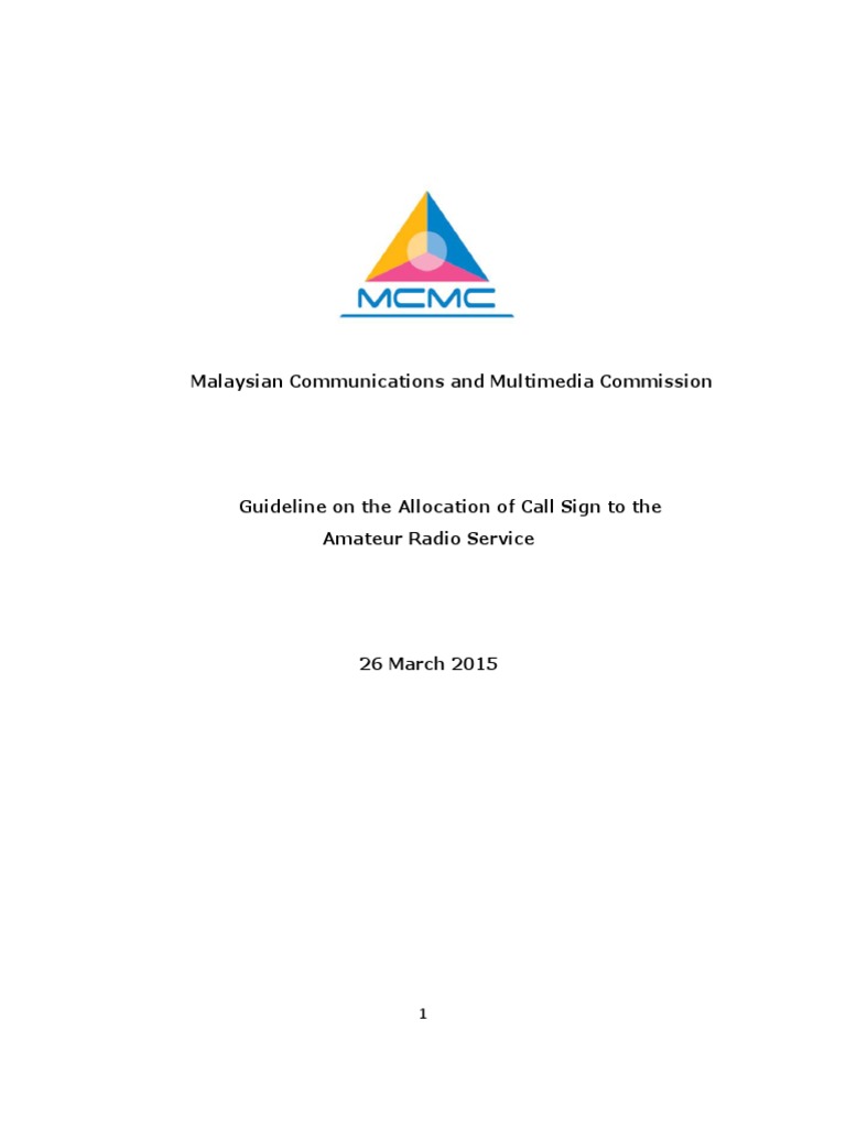 Guideline Call Sign To The Amateur Radio Service | PDF | Amateur Radio ...