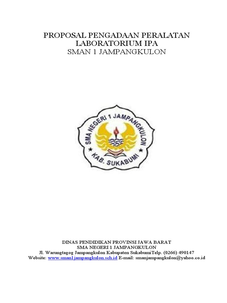 Proposal Pengadaan Peralatan Laboratorium Ipa | PDF