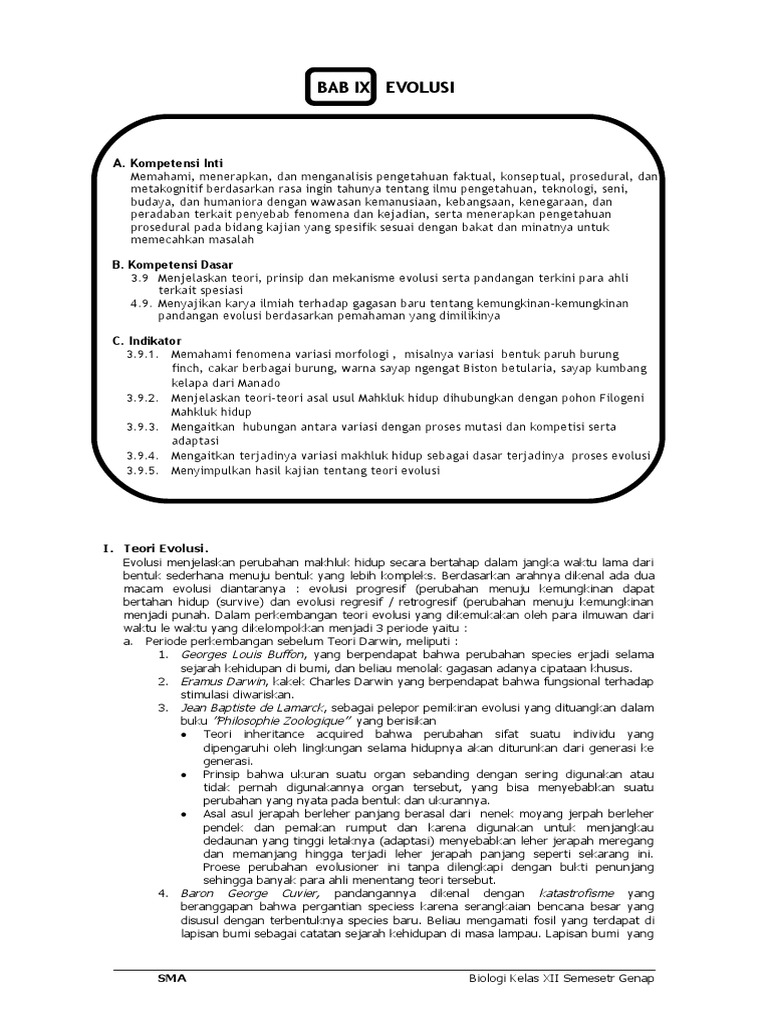 Bab. Ix Evolusi | PDF