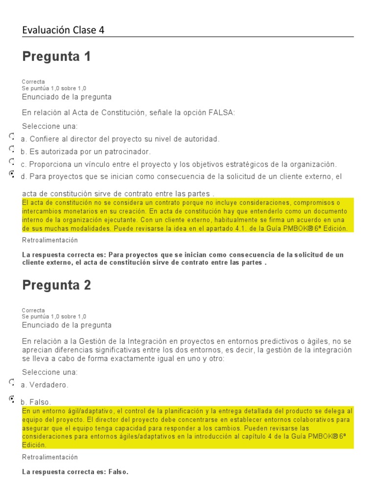 Evaluación Clase 4 | PDF | Cognición