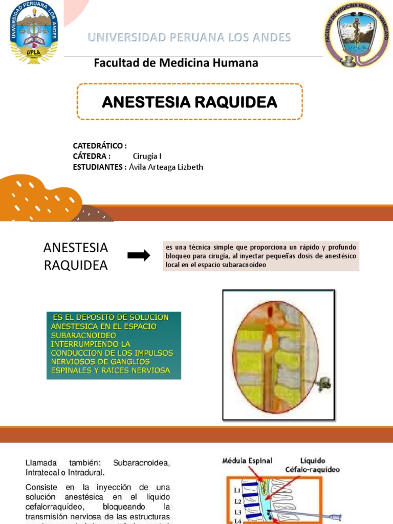 Anestesia Raquidea | PDF