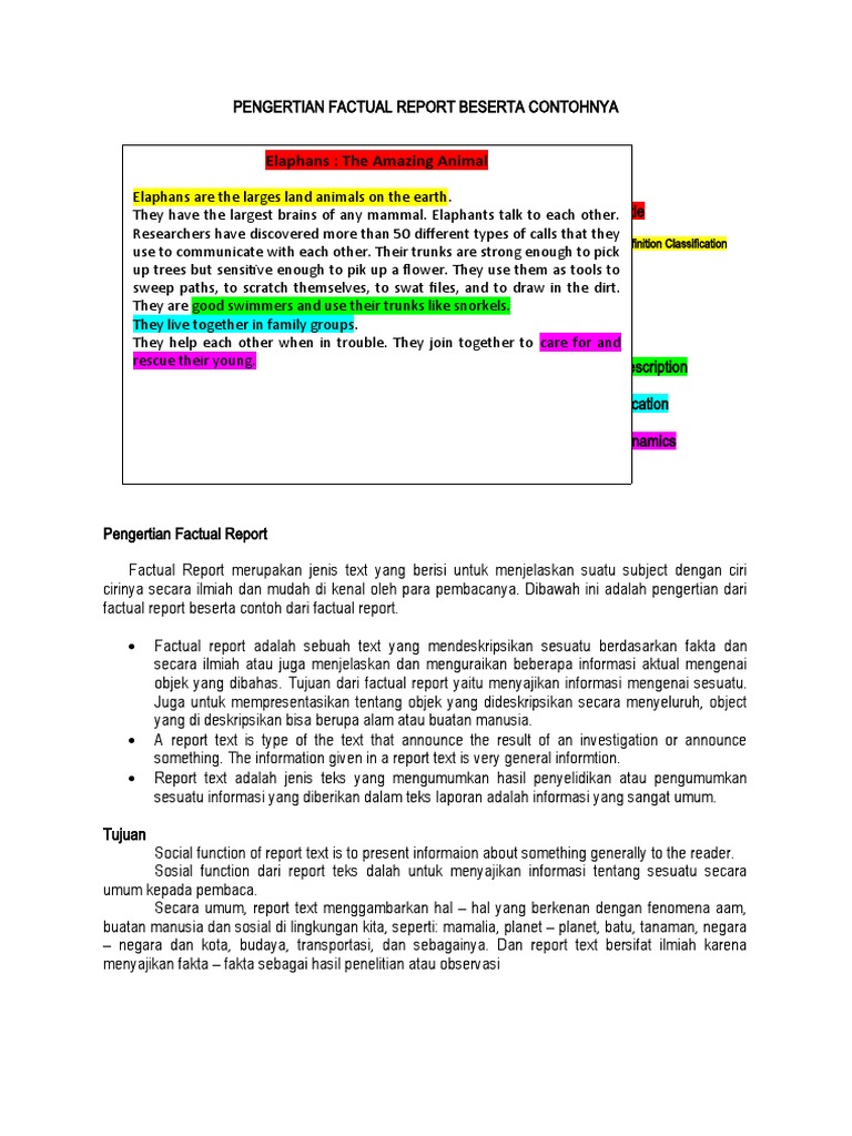 Pengertian dan Contoh Factual Report | PDF