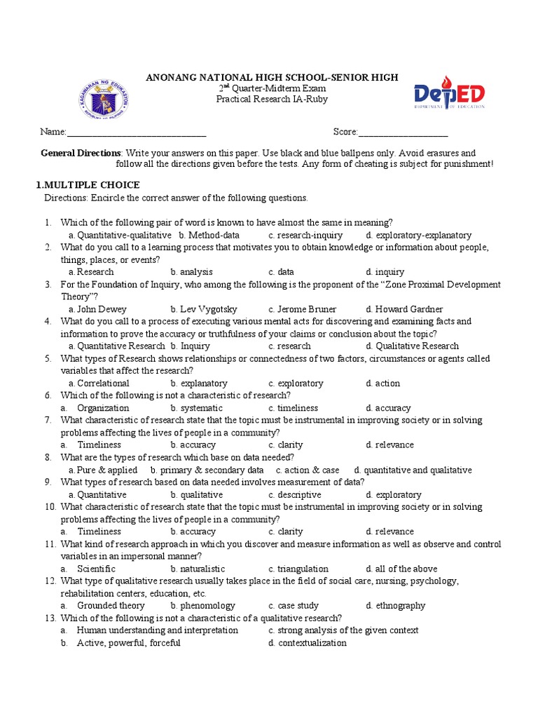 Researchfinal | PDF | Qualitative Research | Analysis