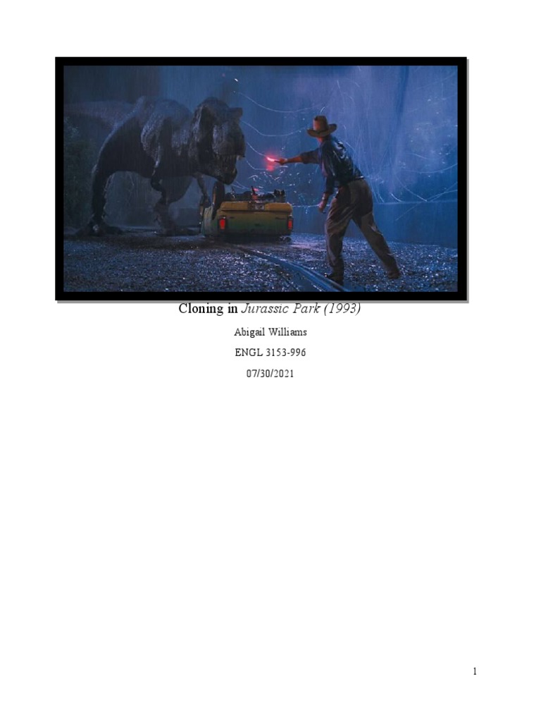 Cloning In Jurassic Park Pdf Cloning Biology