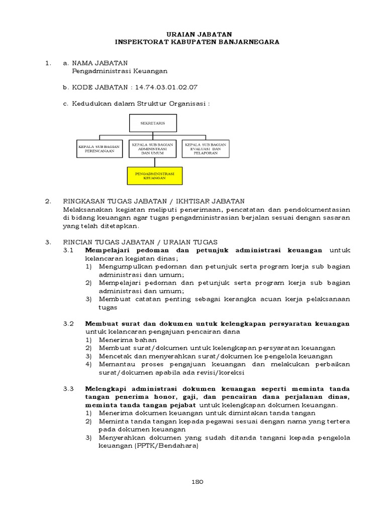 Anjab - Pengadmin Keuangan | PDF | Pengelolaan Keuangan & Uang | Komputer