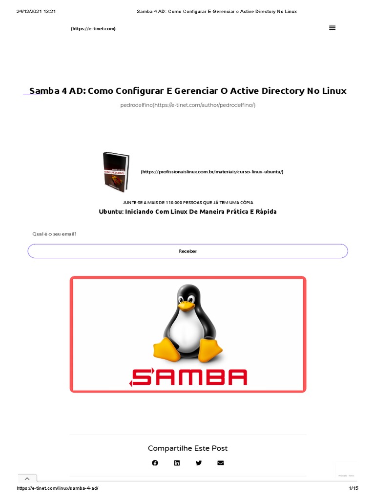 Samba 4 AD - Como Configurar E Gerenciar o Active Directory No Linux ...