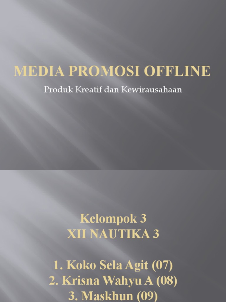 Media Promosi Offline | PDF