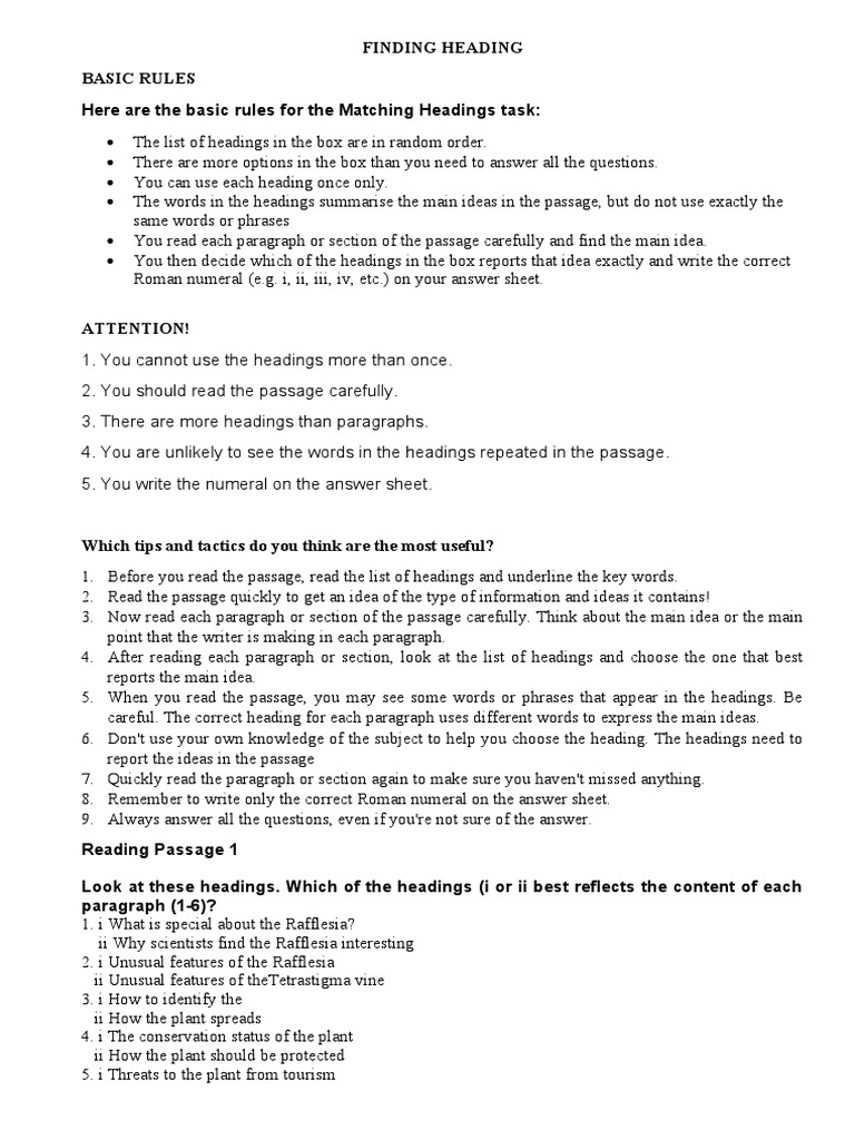 Finding Heading 1 2021 | PDF | Foreign Language Studies | Home & Garden