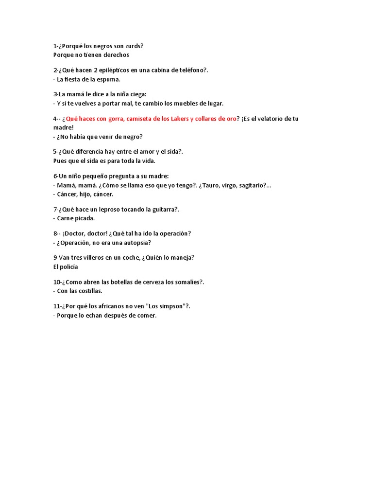 50 Chistes de Humor Negro | PDF