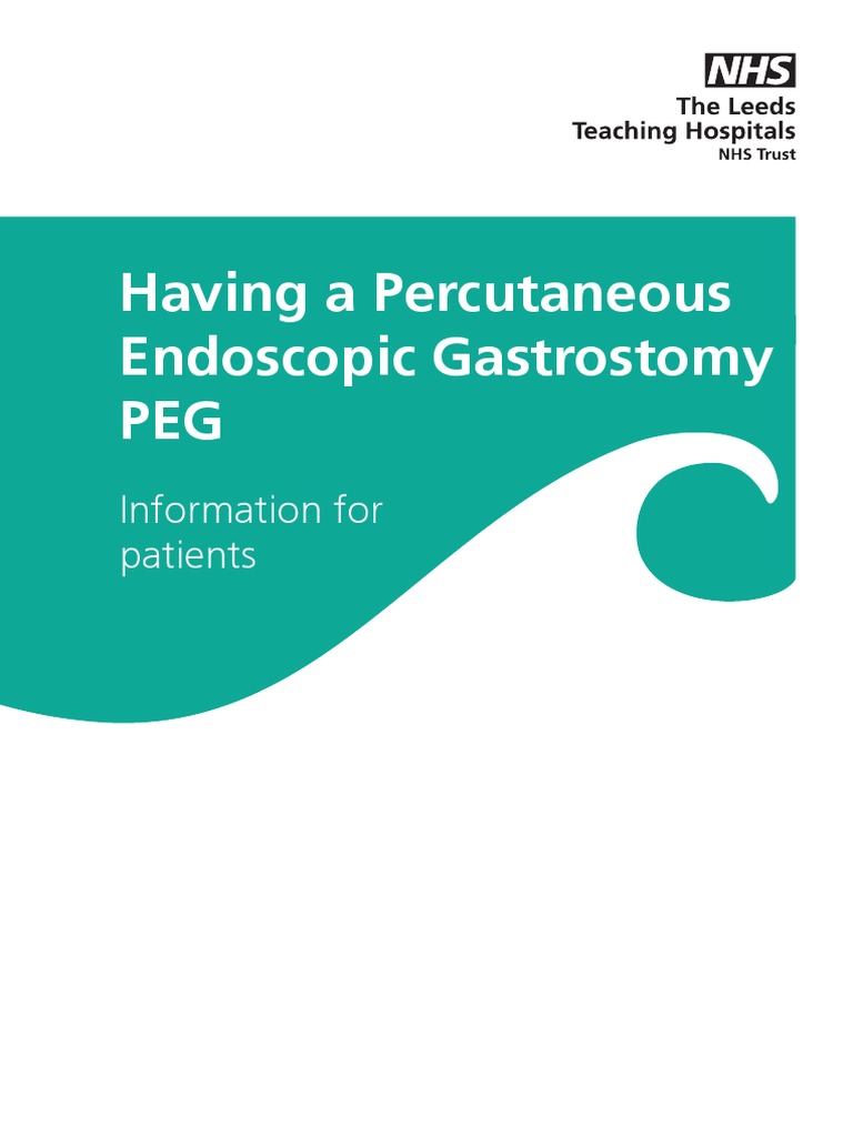 Having A Percutaneous Endoscopic Gastrostomy PEG: Information For ...