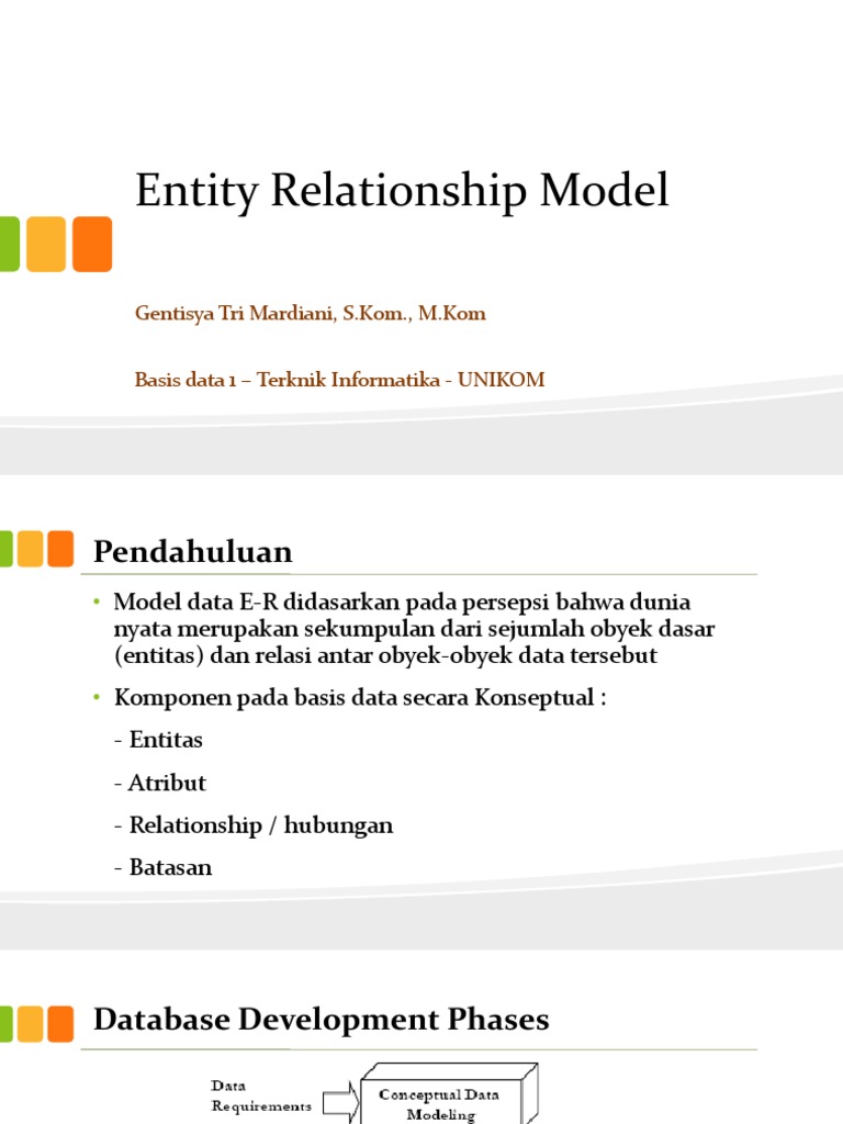 Pertemuan 3-4 - Model Relational - ERD | PDF