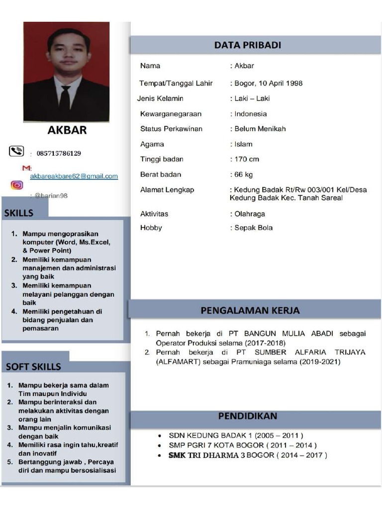 CV Akbar | PDF