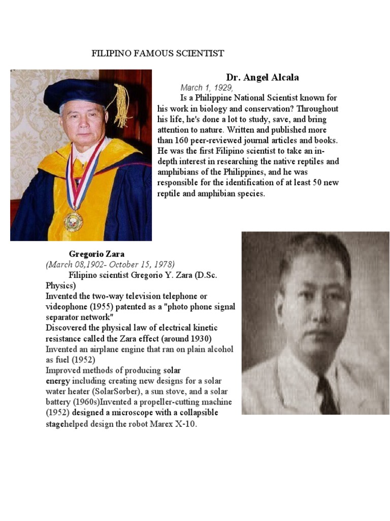 Filipino Famous Scientist | PDF | Science | Nature