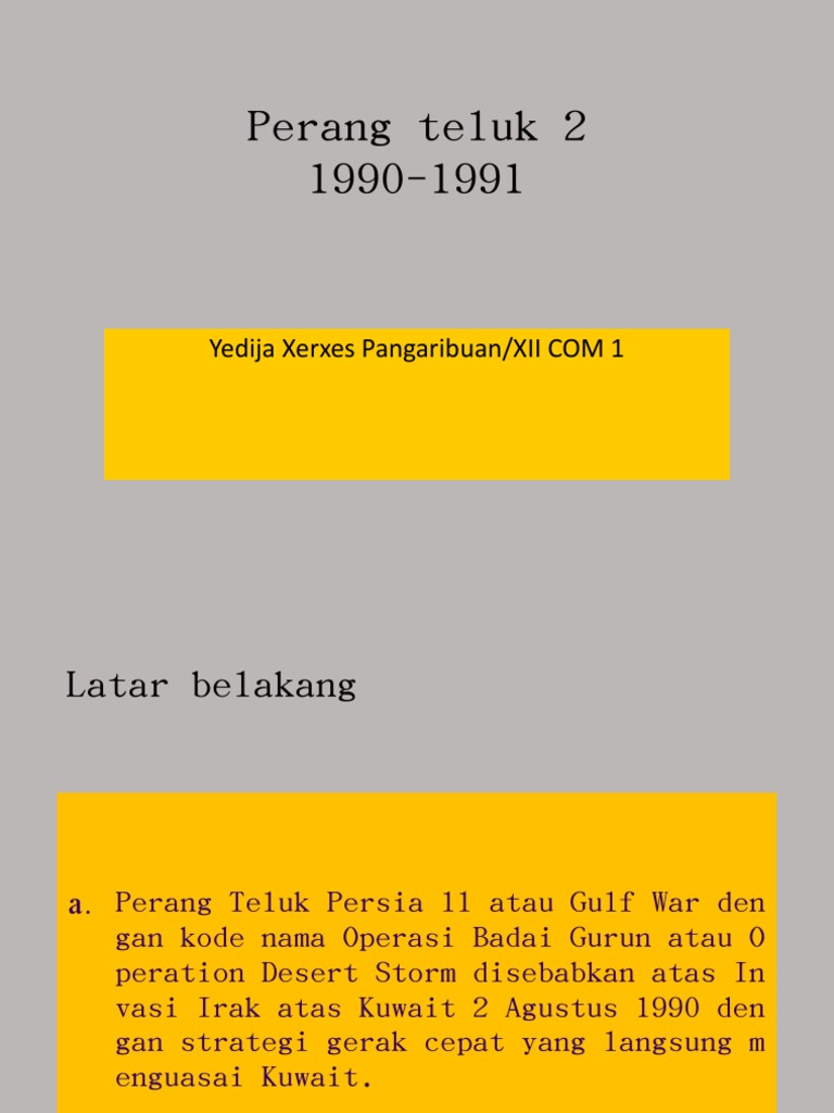 Perang Teluk 2-WPS Office | PDF | Politik | Sejarah