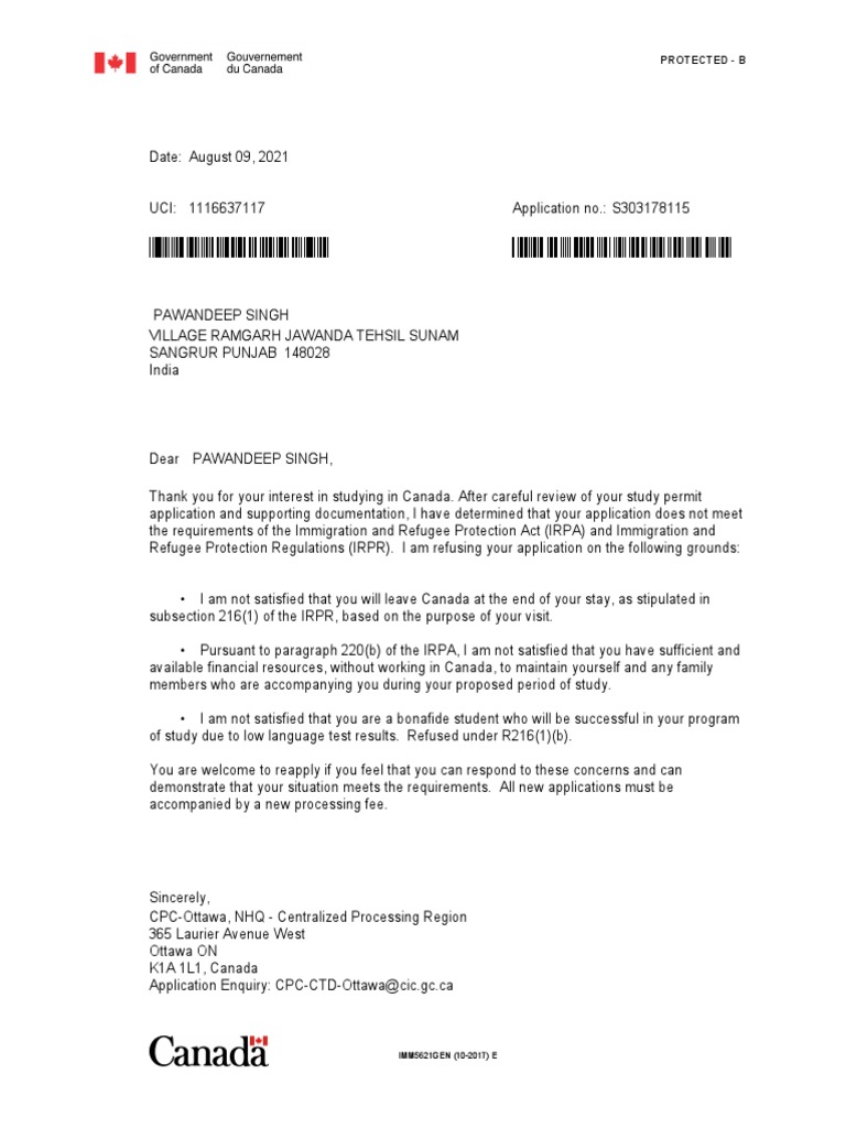 Refusal Letter | PDF