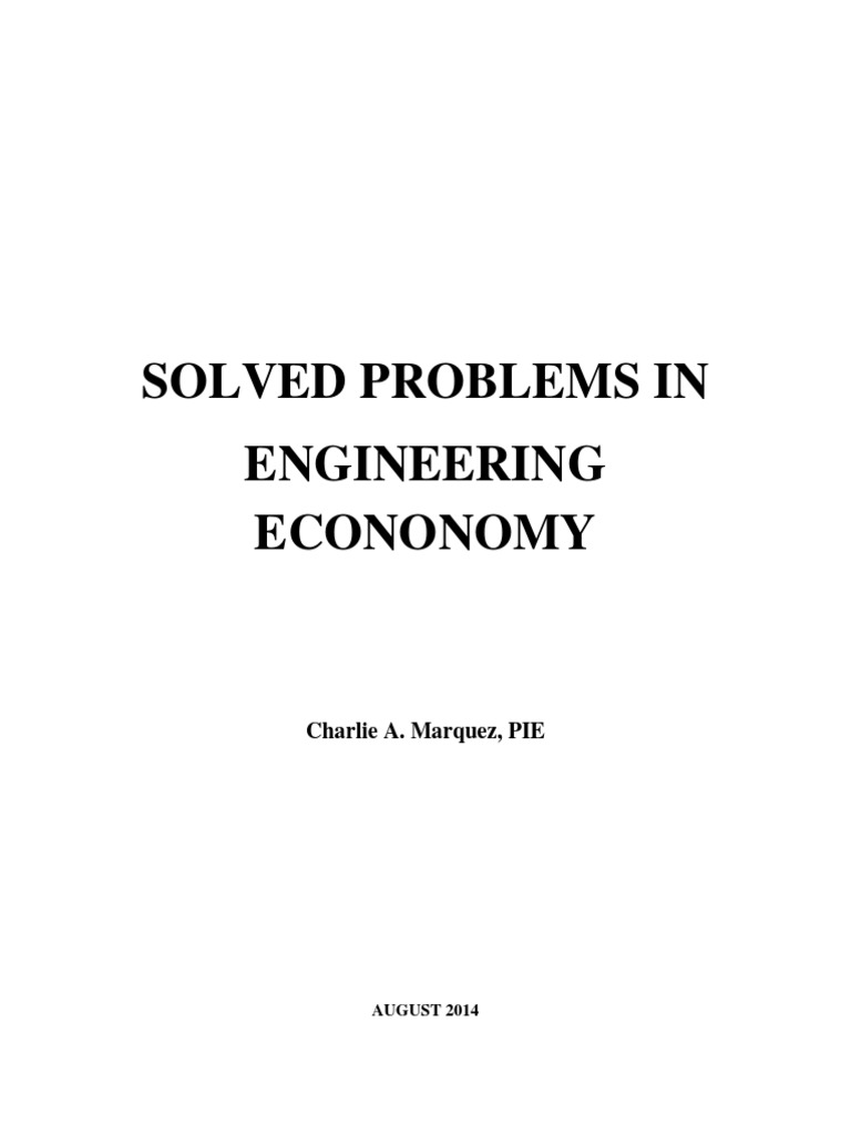 Solved Problems in Engineering Economy 2014 PDF | PDF | Depreciation ...