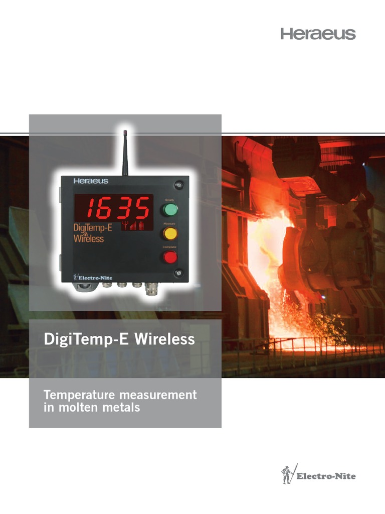 Digitemp-E Wireless: Temperature Measurement in Molten Metals | PDF ...