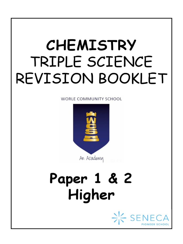 Chemistry: Triple Science Revision Booklet | PDF | Chemical Bond ...