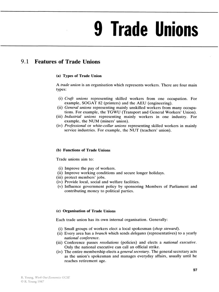 About Trade Unions | PDF | Trade Union | Employment