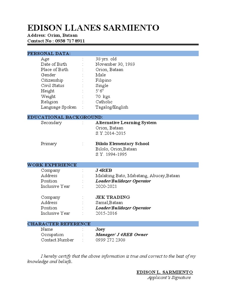 Resume Sample | PDF