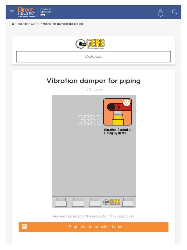 Vibration Damper For Piping - GERB - PDF Catalogs - Technical ...