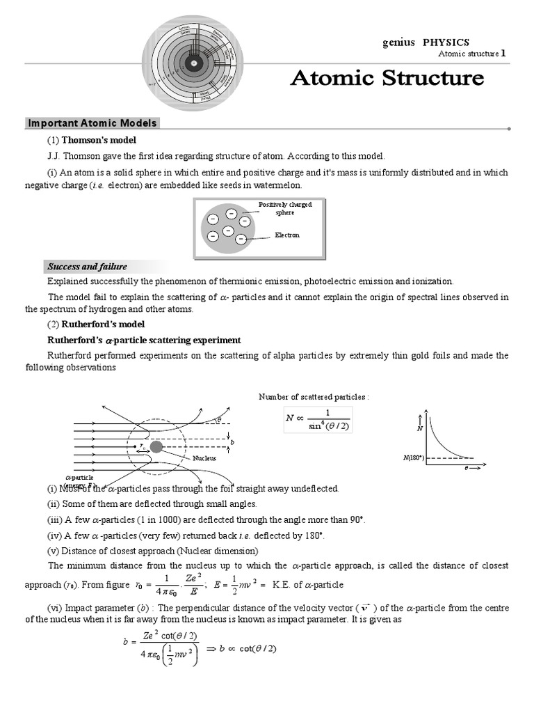 Atomic Structure | PDF | Atomic Nucleus | Neutron