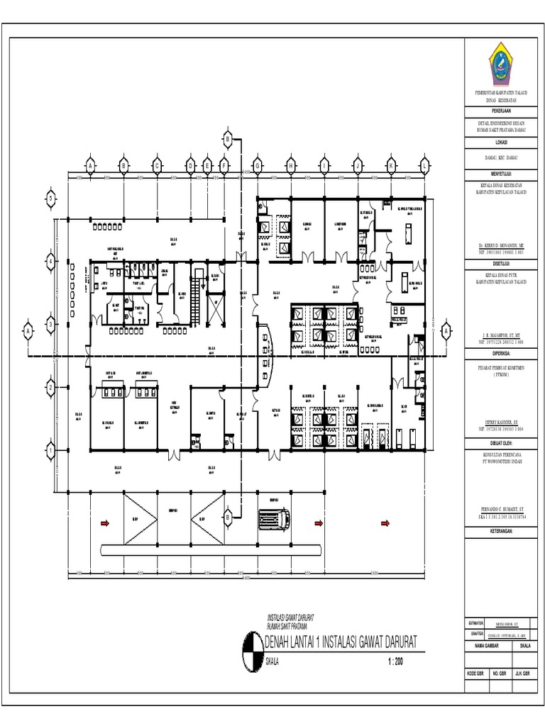 Denah Lt. 1 Instalasi Gawat Darurat (Igd) Rumah Sakit Pratama | PDF