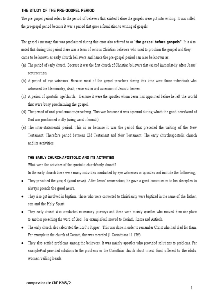 Divinity Paper 2 Notes A Level. MR Orono | PDF | Baptism | Jesus