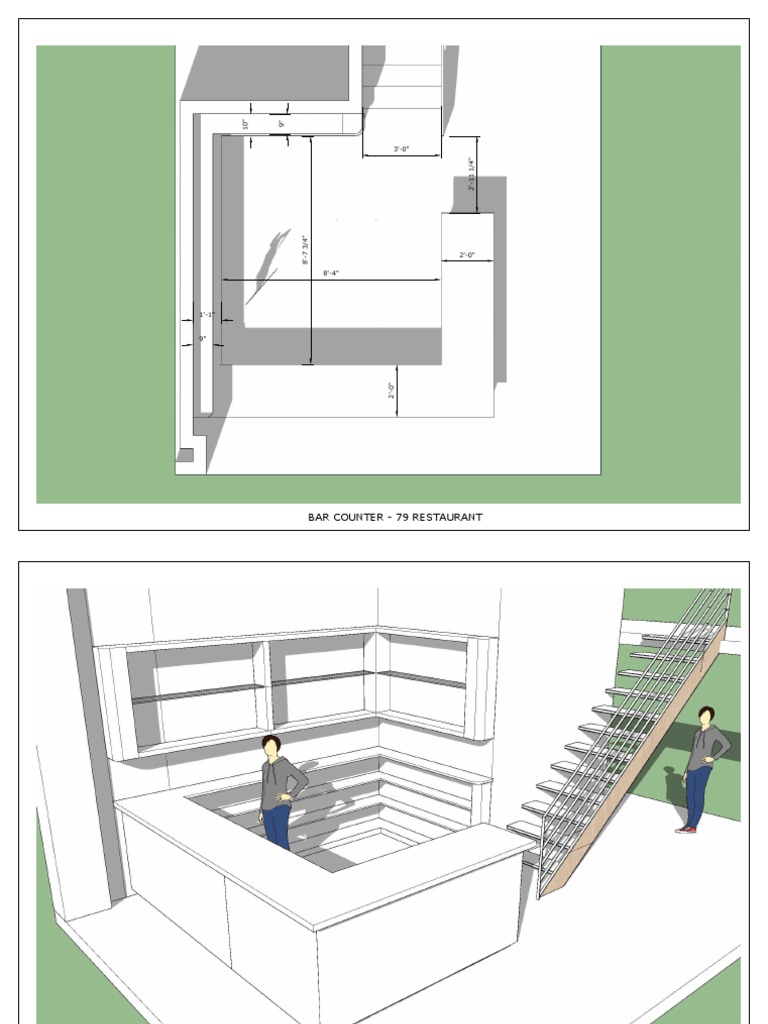 Bar Counter Design and Dimensions | PDF
