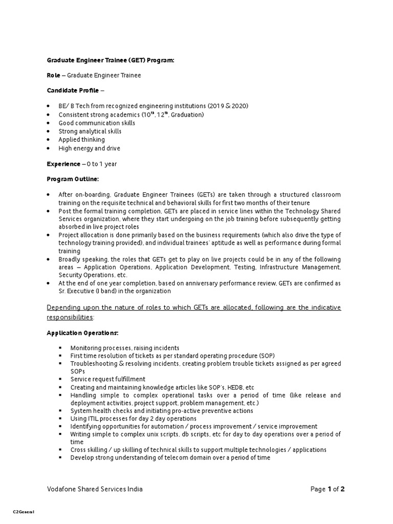 GET Program and Role Summary | PDF | Information Technology Management ...