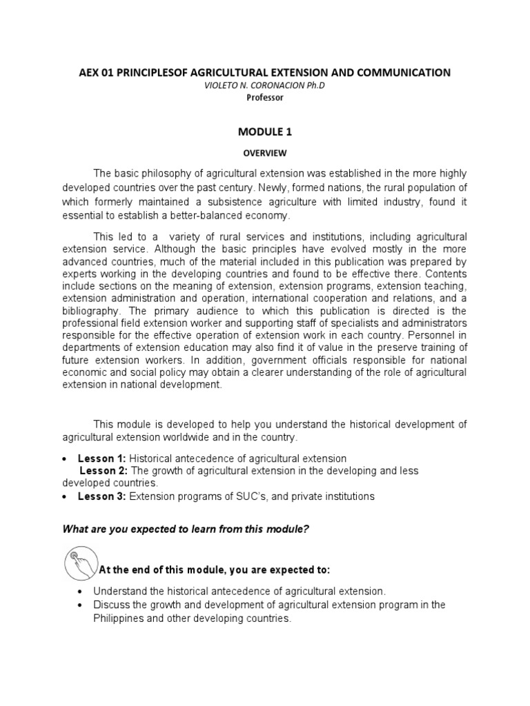 Aex 01 Principlesof Agricultural Extension and Communication | PDF ...