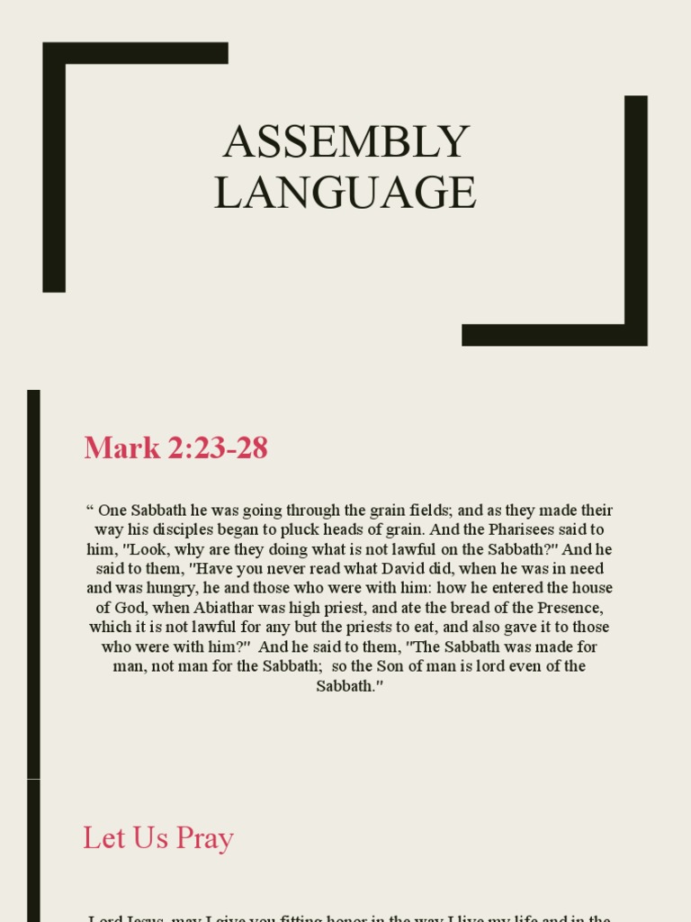 Module 7 - Assembly Language | PDF | Assembly Language | Central Processing Unit