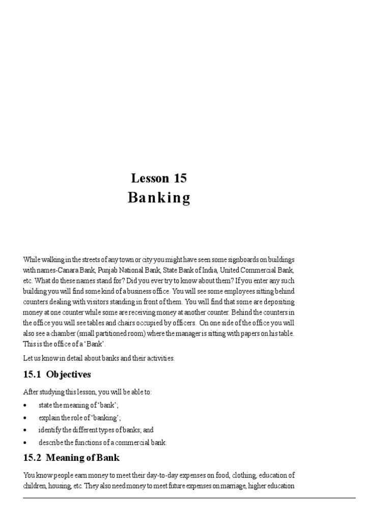 Banking System | PDF | Banks | Loans