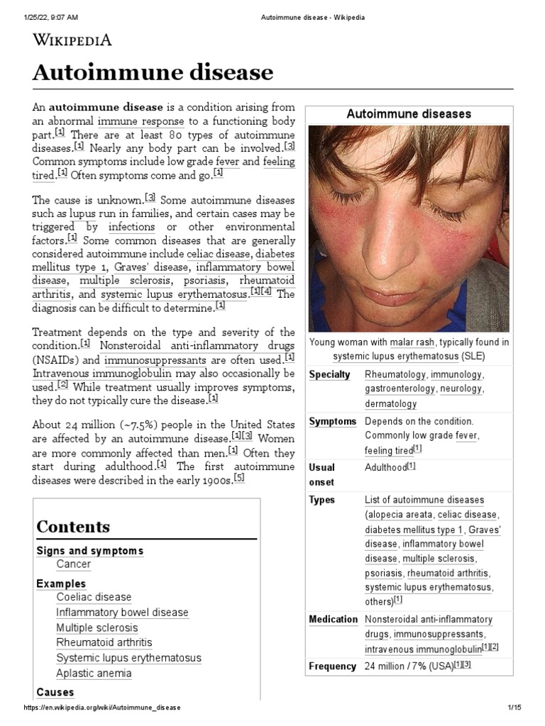 Autoimmune Disease | PDF | Autoimmune Disease | Immune System