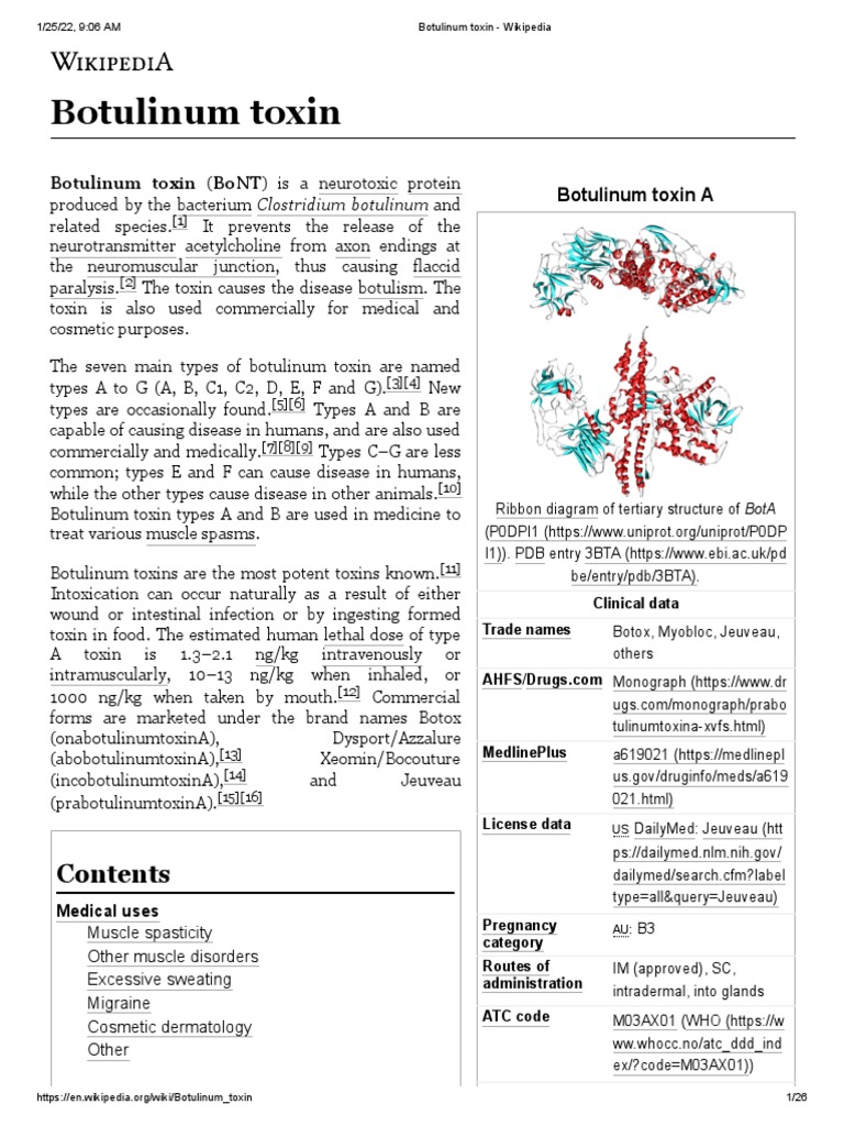 Botulinum Toxin | PDF | Botulinum Toxin | Clinical Medicine
