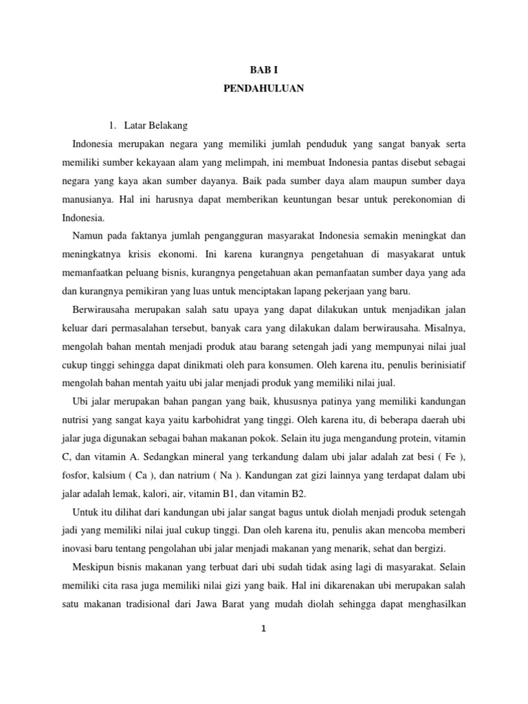 Makalah Bisnis Plan Revisi-1 Kelompok 1 | PDF