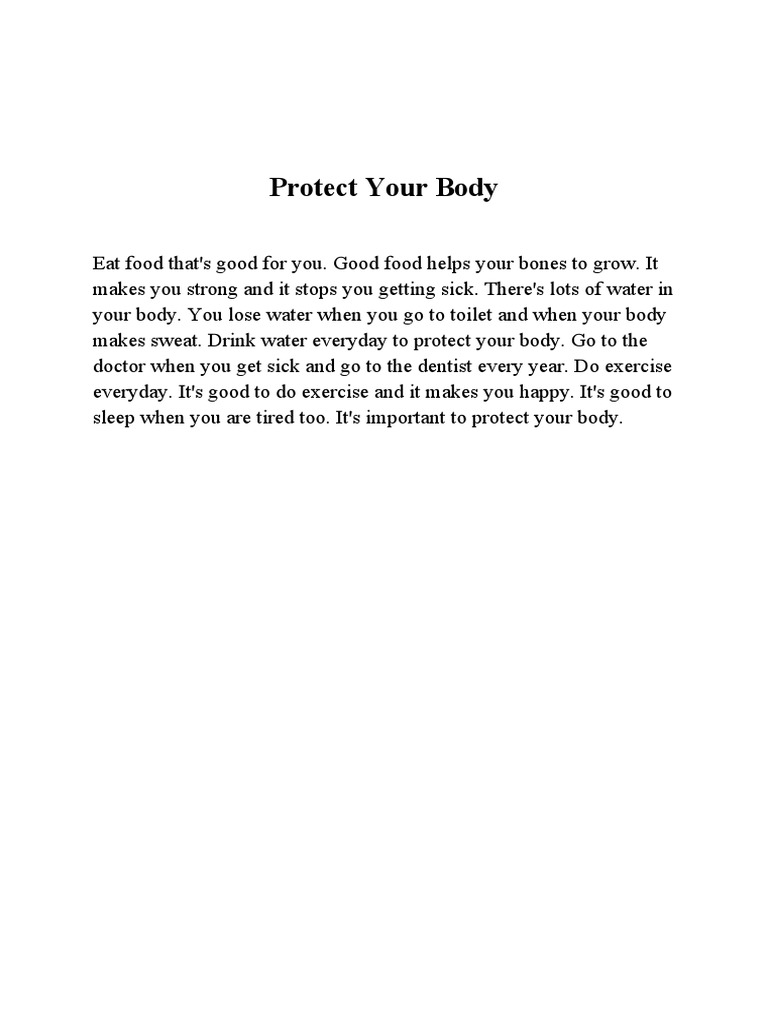Protect Your Body | PDF | Self-Improvement | Lifestyle