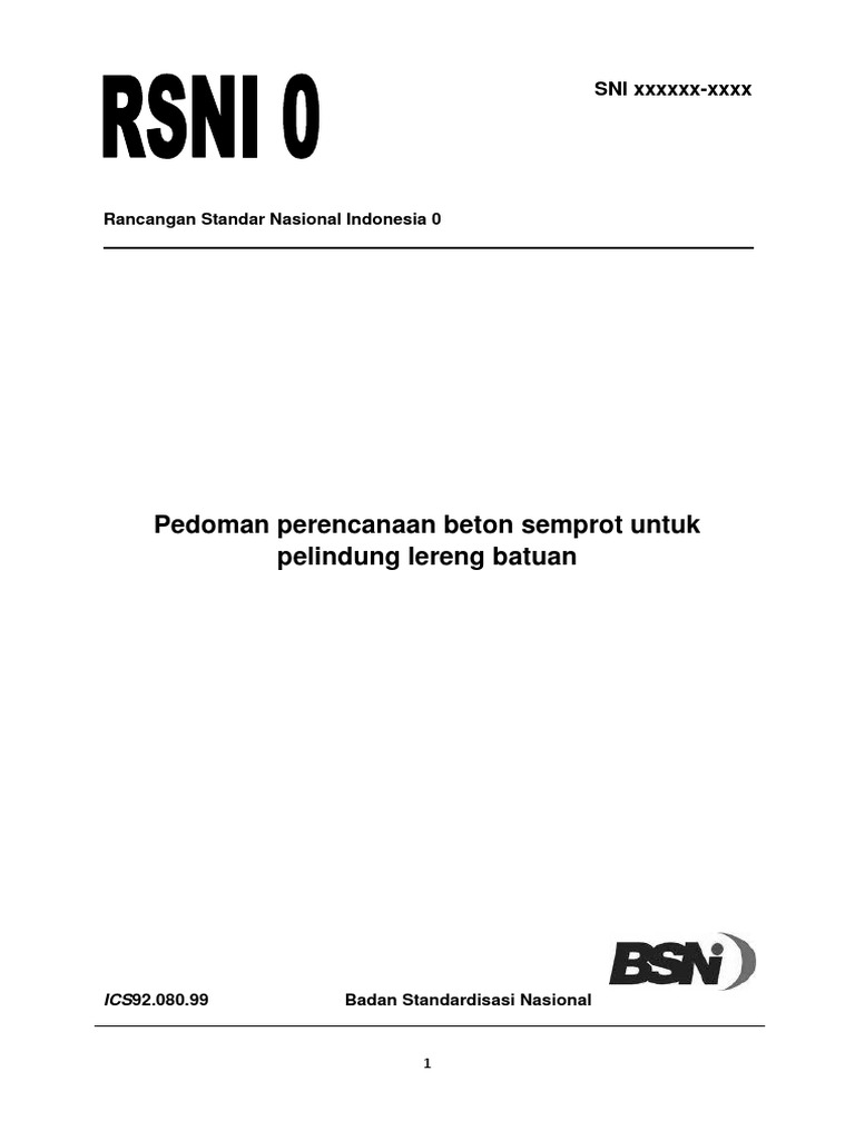 Pedoman Beton Semprot Lereng Batuan | PDF