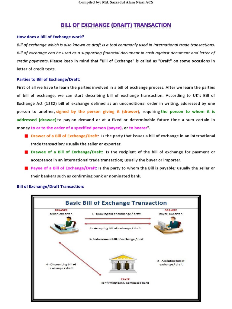 Bill of Exchange | PDF | Negotiable Instrument | Financial Transaction