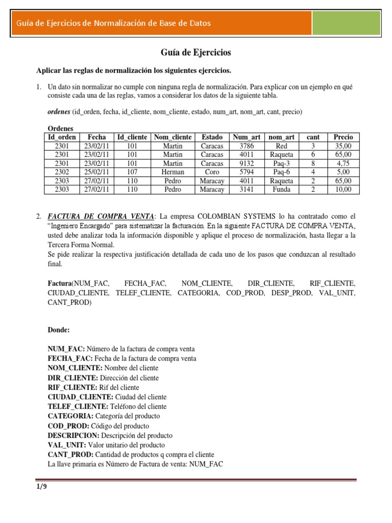 Ejercicios 1fn, 2fn, 3fn | PDF | Maestros