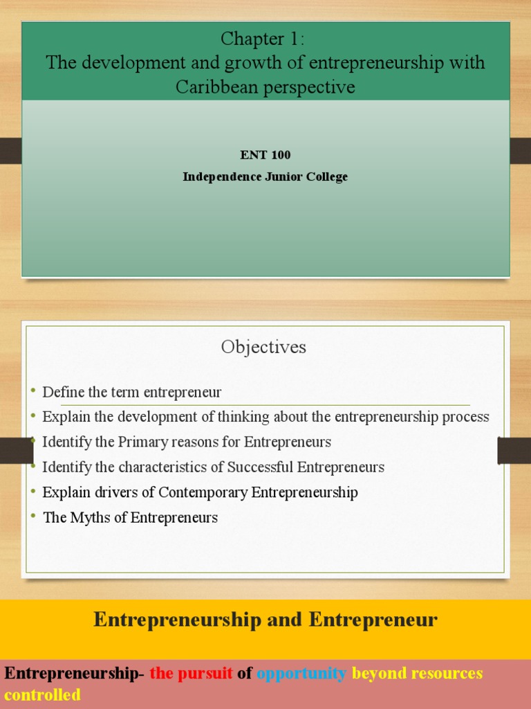 The Development and Growth of Entrepreneurship With Caribbean ...