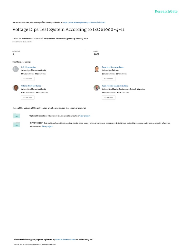 Voltage Dips Test System According To IEC 61000-4-11: Article | PDF ...