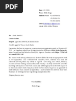 Job Application Letter Sample Ngo | PDF | Résumé | Non Governmental ...