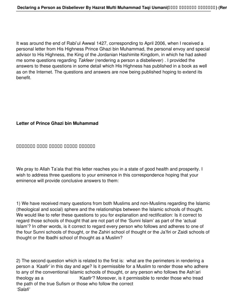 A Principled Response: Clarifying the Parameters of Declaring a Person ...