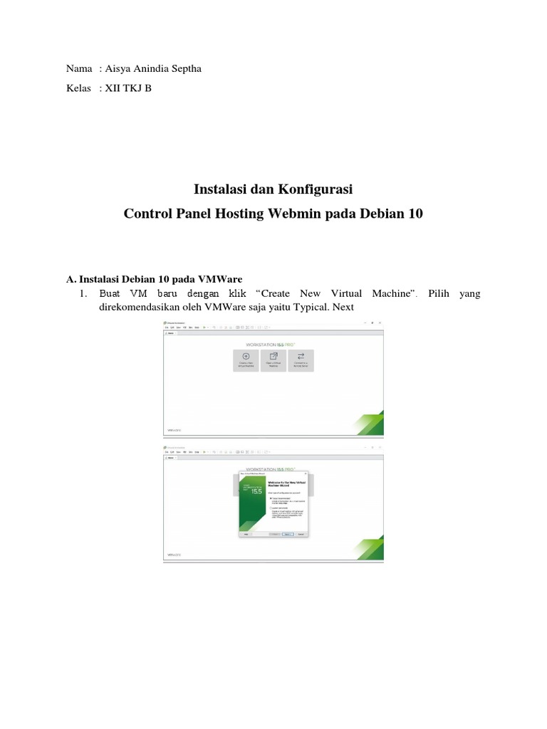 Aisya Anindia Septha - XII TKJ B - Laporan Instalasi Dan Konfigurasi Control Panel Hosting ...